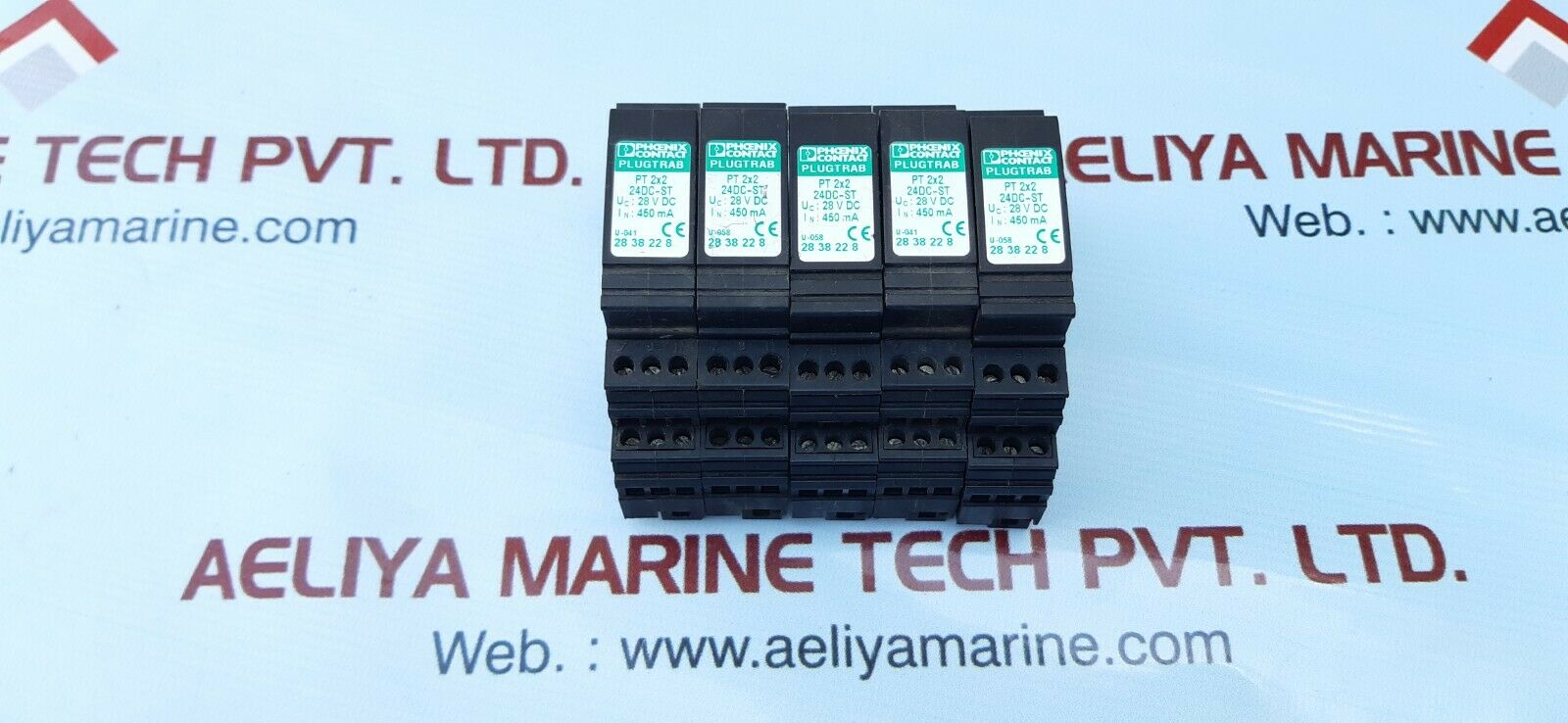 Phoenix contact pt 2x2 24dc-st plugtrab surge suppressor 2839208 ...