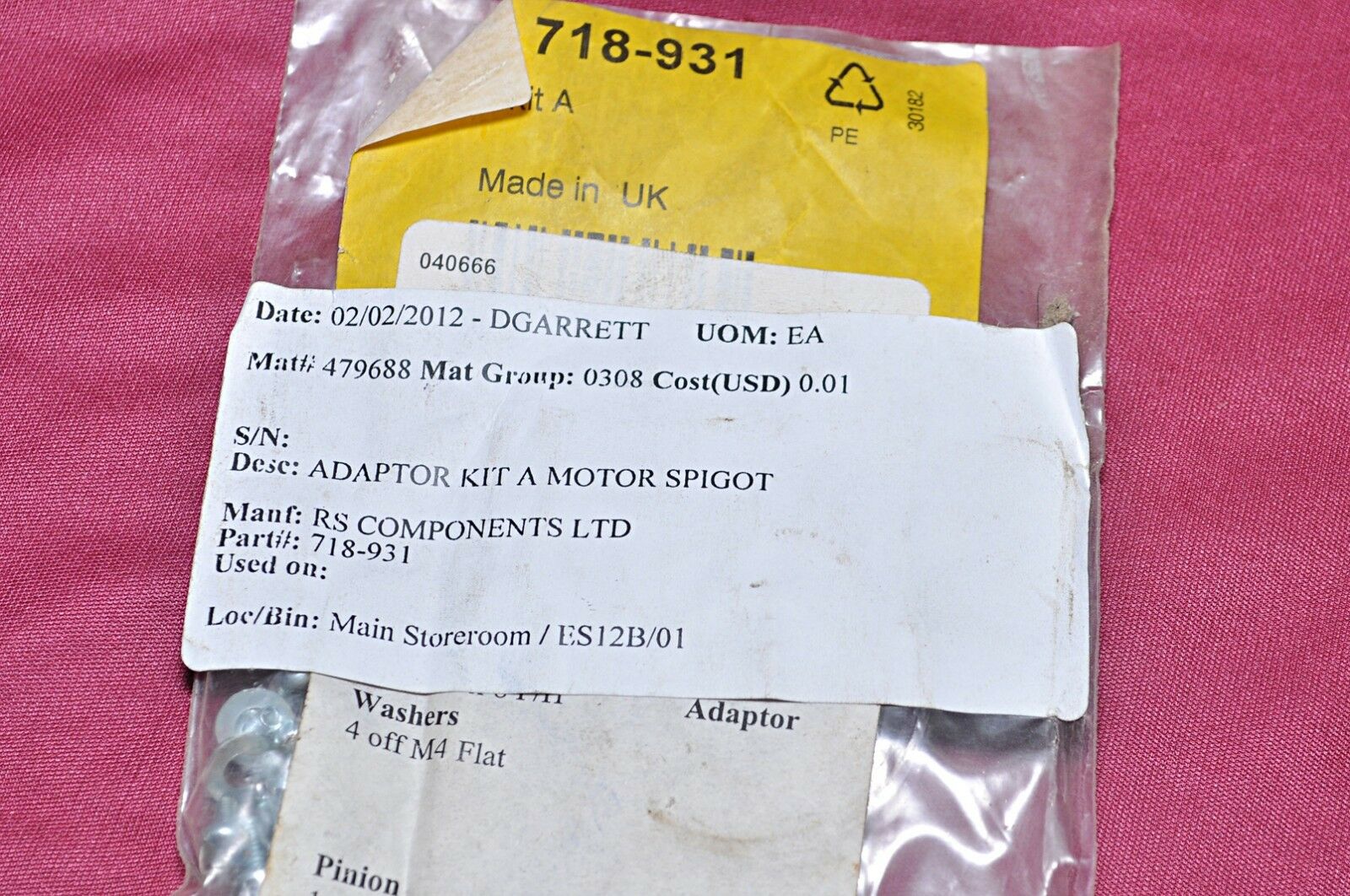 Rs components 718-931 adaptor kit a motor spigot – Aeliya Marine Tech®