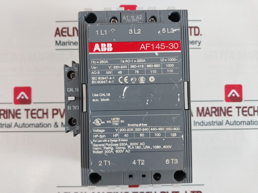 Abb Af145-30, 3 Pole Contactor – Aeliya Marine Tech®