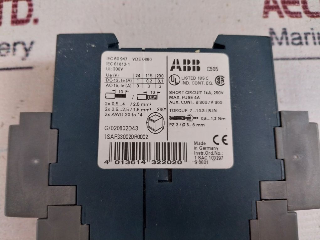 Abb C565 Electronic Time Relay Iec 61812-1 24V Ac/Dc – Aeliya Marine Tech