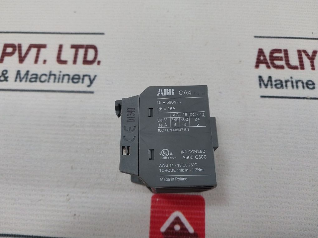 ABB CA4-22E Auxiliary Contacts Block 690V AC – Aeliya Marine Tech