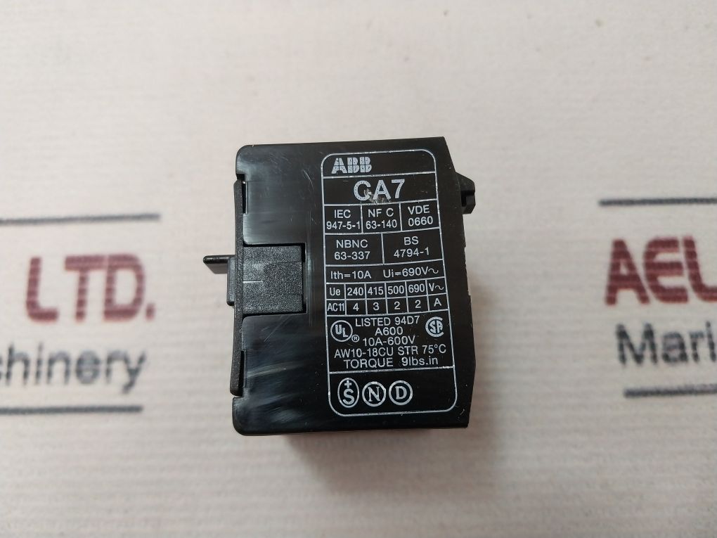 Abb Ca7-22K Auxiliary Contact Block 10A – Aeliya Marine Tech