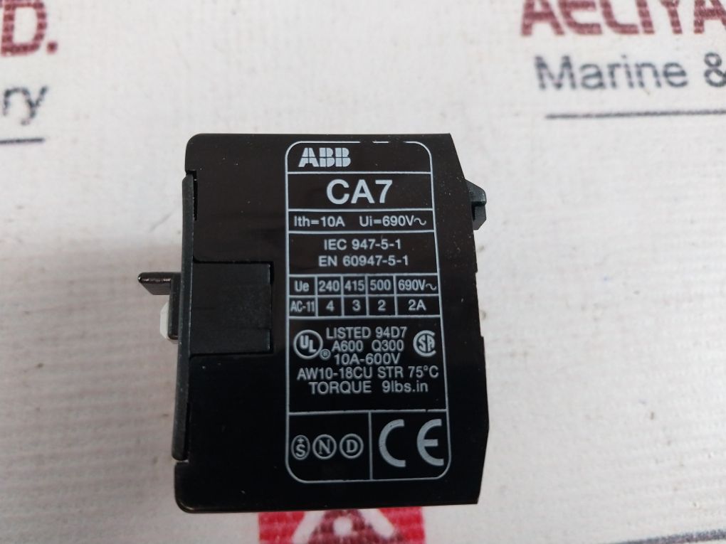 Abb Ca7-22M Auxiliary Contact Block Swe0005800181 – Aeliya Marine Tech