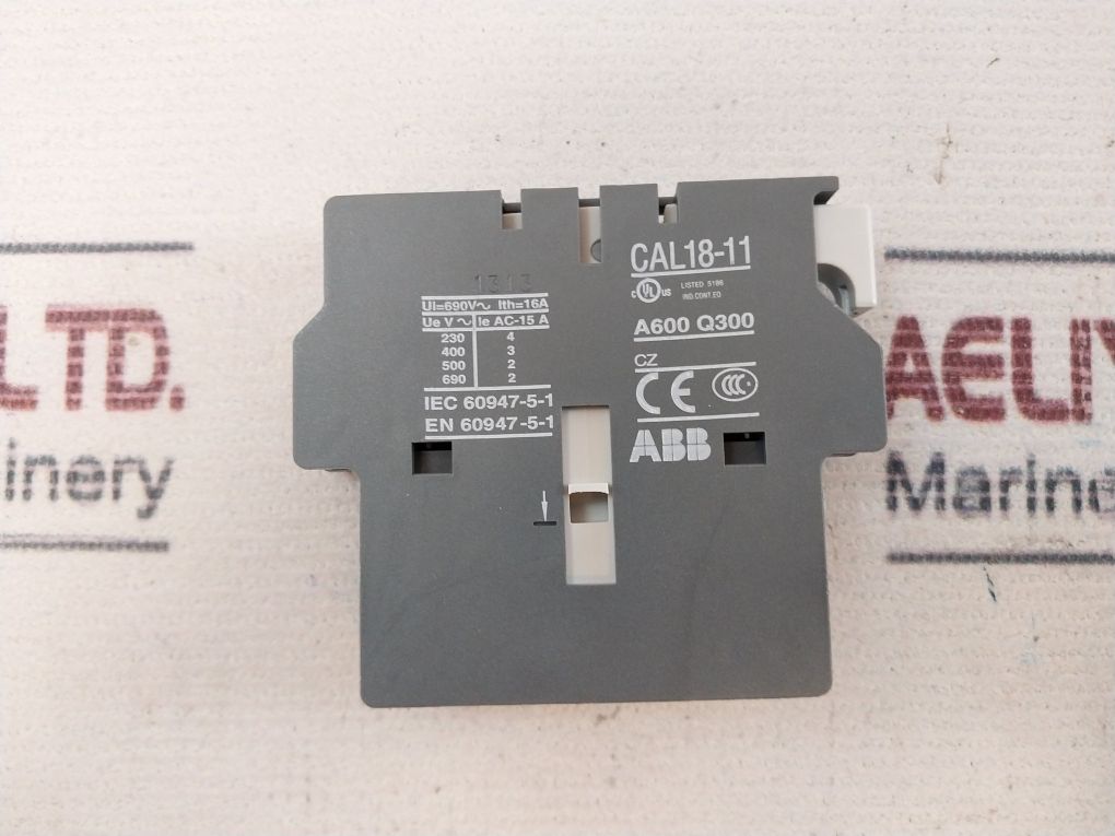 ABB CAL18-11 Auxiliary Contact Block IEC/EN 60947-5-1 16A 690V AC ...