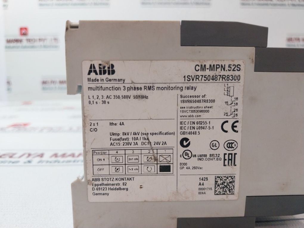 Abb Cm-mpn.52S Multifunction 3 Phase Rms Monitoring Relay – Aeliya Marine Tech®
