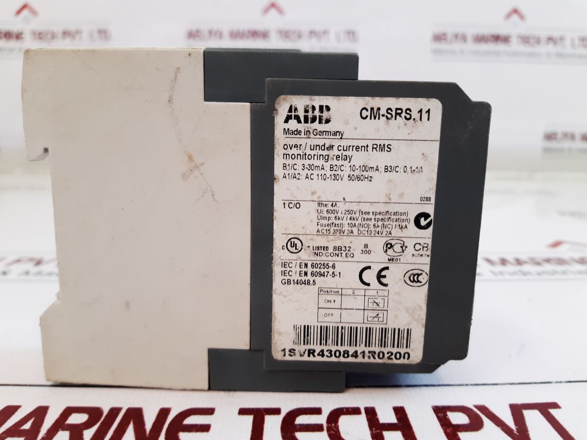 Abb Cm-srs.11 Over/Under Current Rms Monitoring Relay 1Svr430841R0200 ...