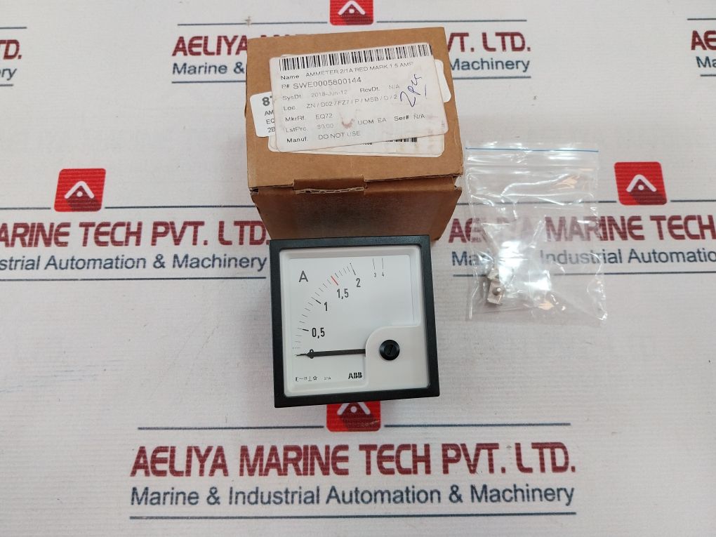 ABB EQ72 Analog Ammeter 2/1a Red Mark SWE0005800144 – Aeliya Marine Tech