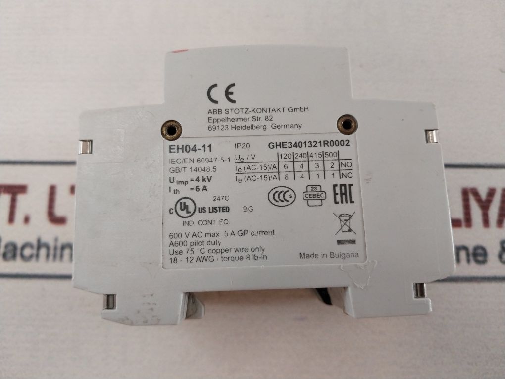 Abb Esb 40-40 Contactor – Aeliya Marine Tech