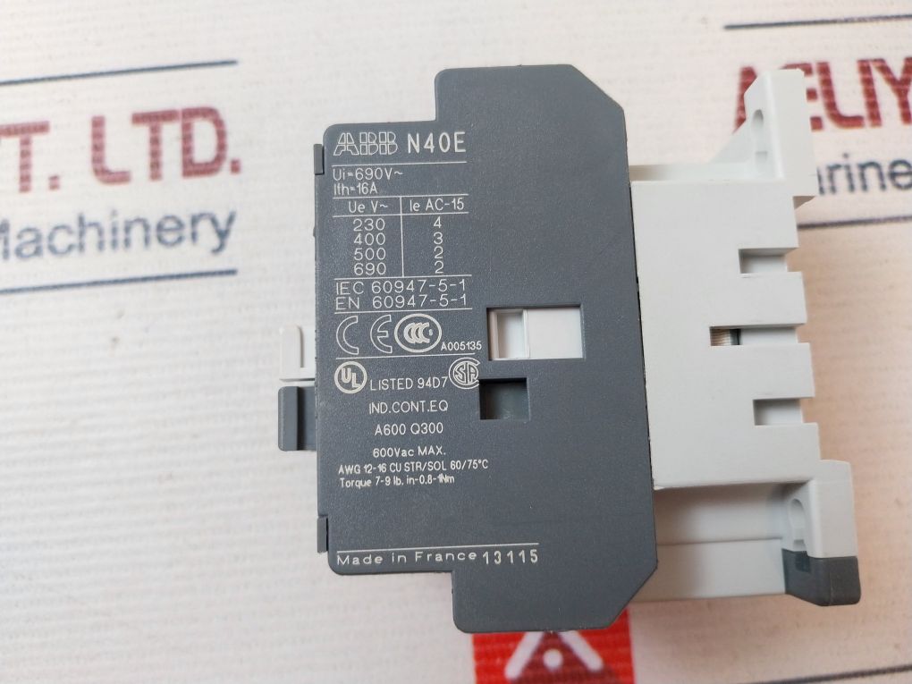 Abb N40E Contactor Relay 110V 50Hz – Aeliya Marine Tech