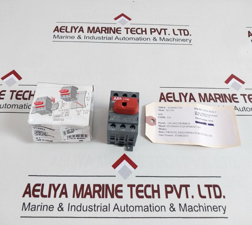 Abb Ot25E3 Disconnect Switch/Load Break Switch 25A 600Vac – Aeliya ...