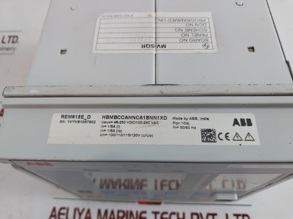 Abb Rem615 Motor Protection Relay Rem615E_D Hbmbccahnca1Bnn1Xd Com0034 ...