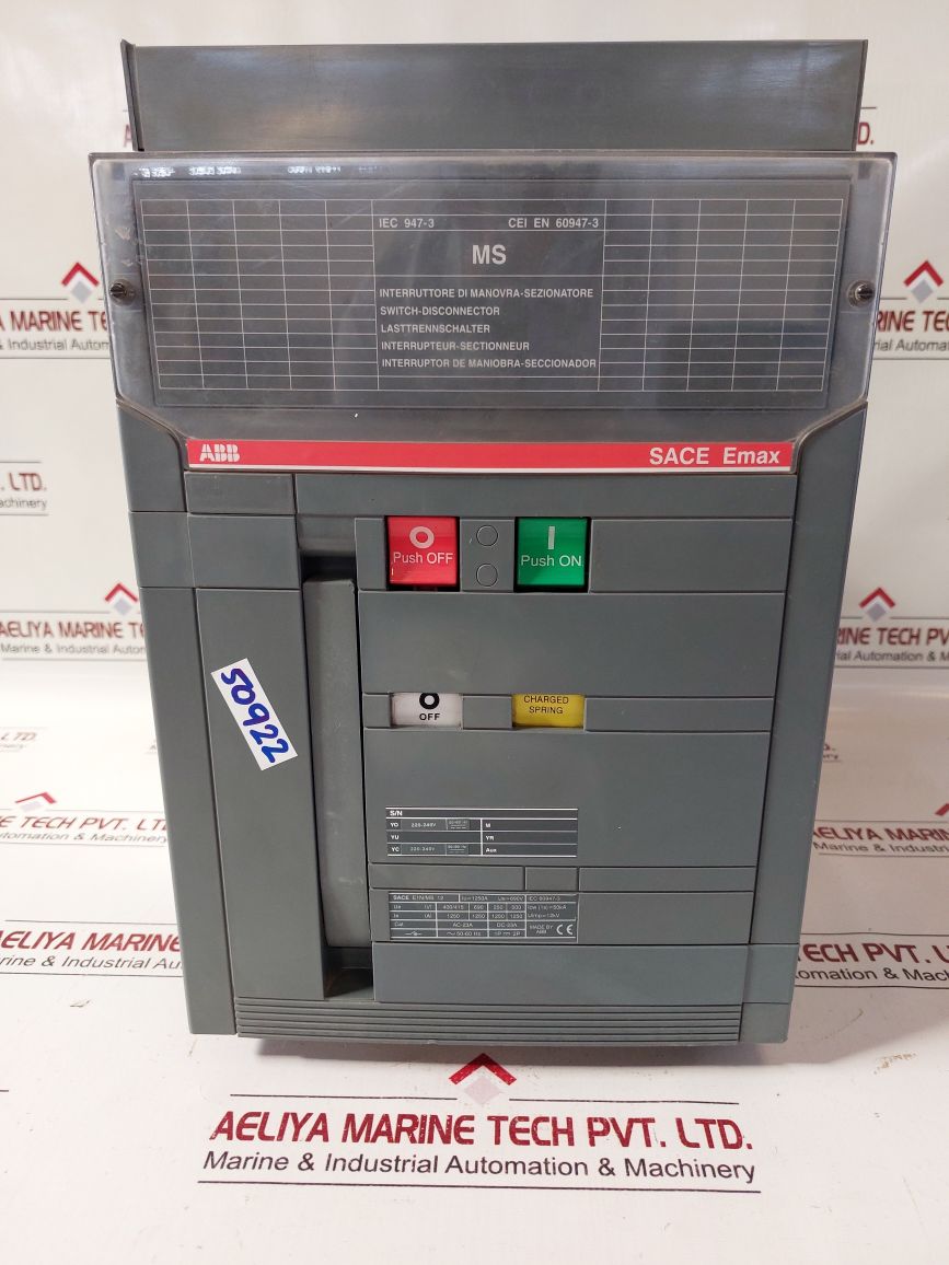Abb Sace Emax E1N/Ms 12 Circuit Breaker – Aeliya Marine Tech®