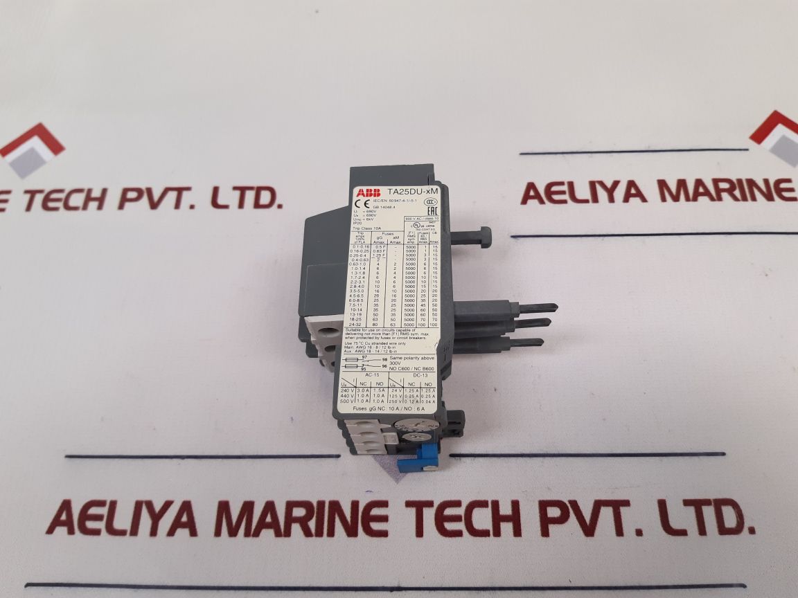 Abb Ta25Du-xm Thermal Overload Relay 18-25A – Aeliya Marine Tech