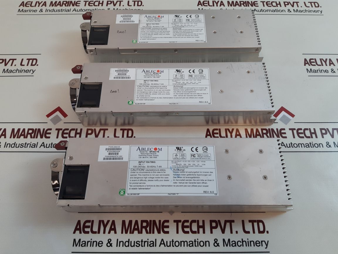 Ablecom SP382-TS Redundant Module Switching Power Supply 100-240VAC ...