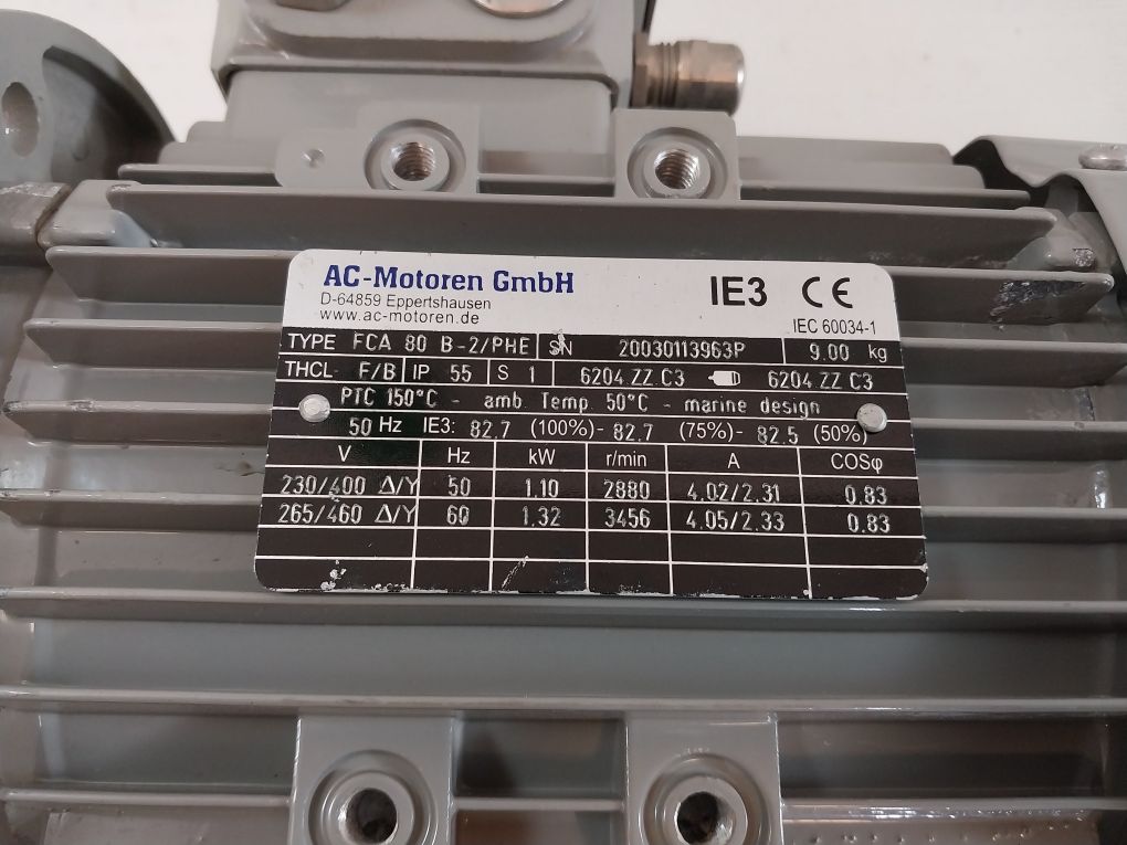 Ac-motoren Fca 80 B-2/Phe Electric Motor 50Hz – Aeliya Marine Tech