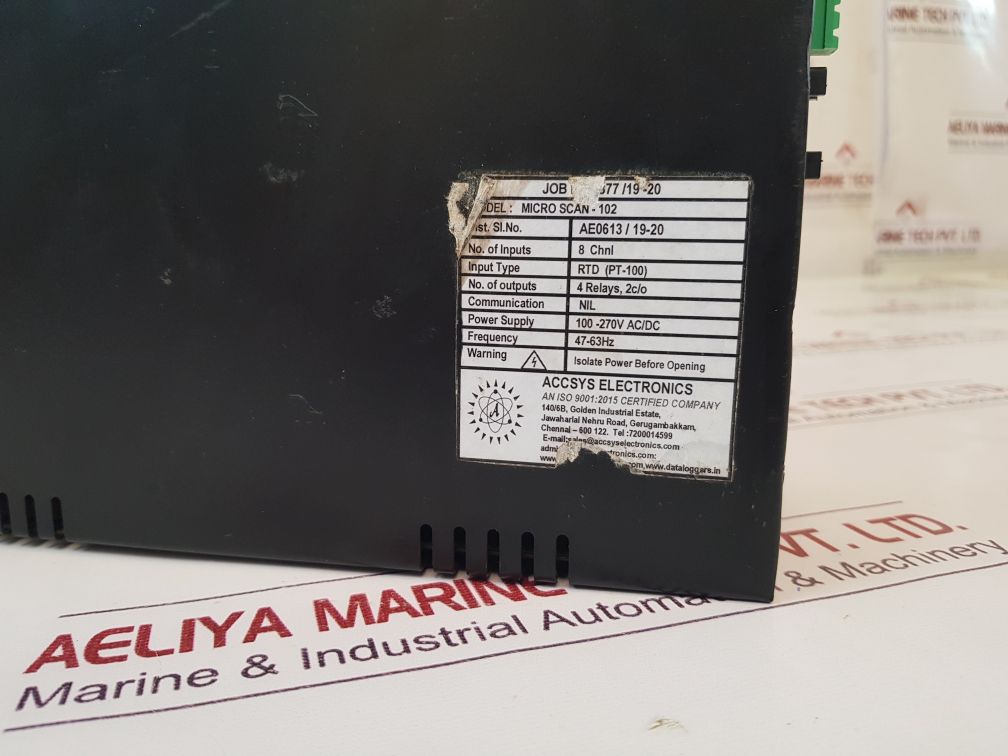 Accsys micro scan-102 temperature process scanner – Aeliya Marine Tech