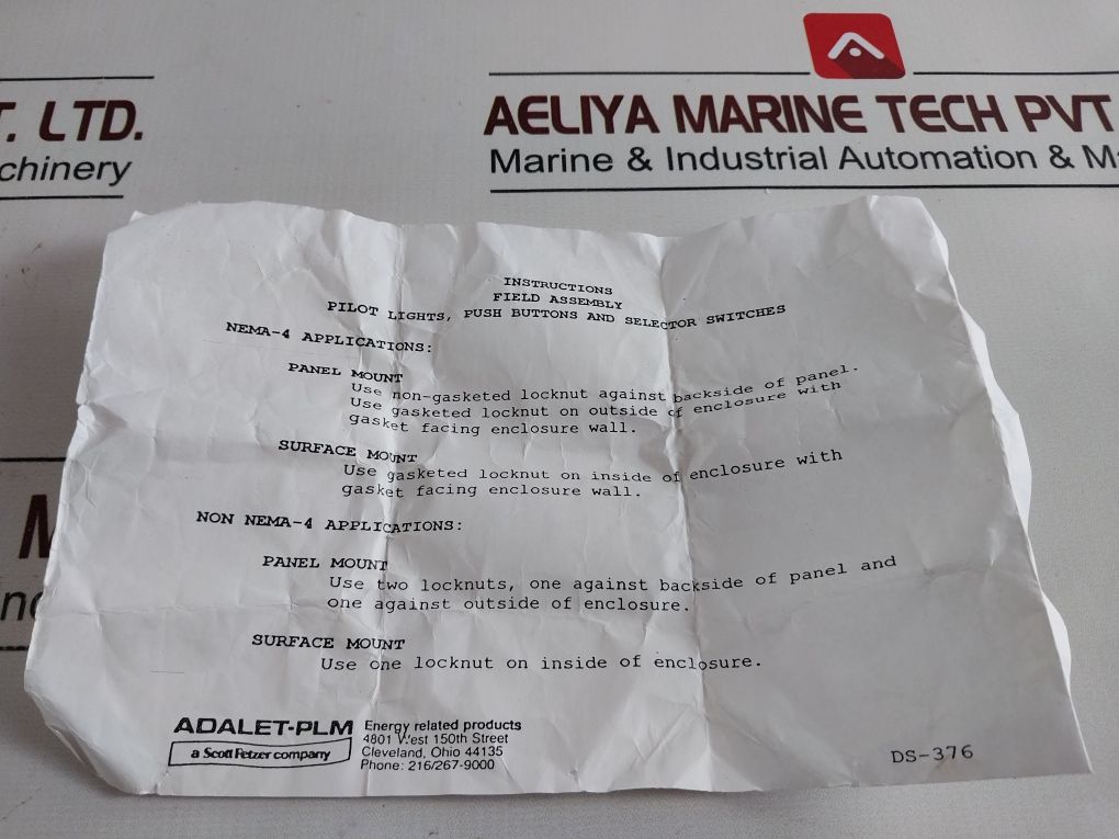 Adalet Xhppms Push Button 16152 Red Cap W/Bt1A/Bt1B – Aeliya Marine Tech