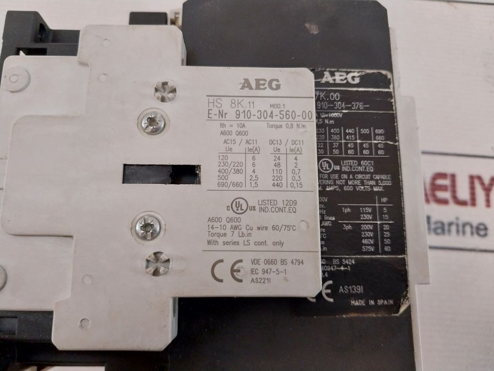 Aeg Ls 37K.00 Contactor 230V 50/60Hz – Aeliya Marine Tech