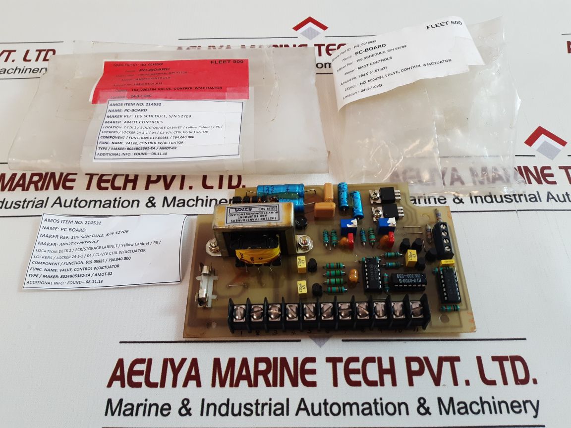 Amot Controls 106 Schedule – Aeliya Marine Tech