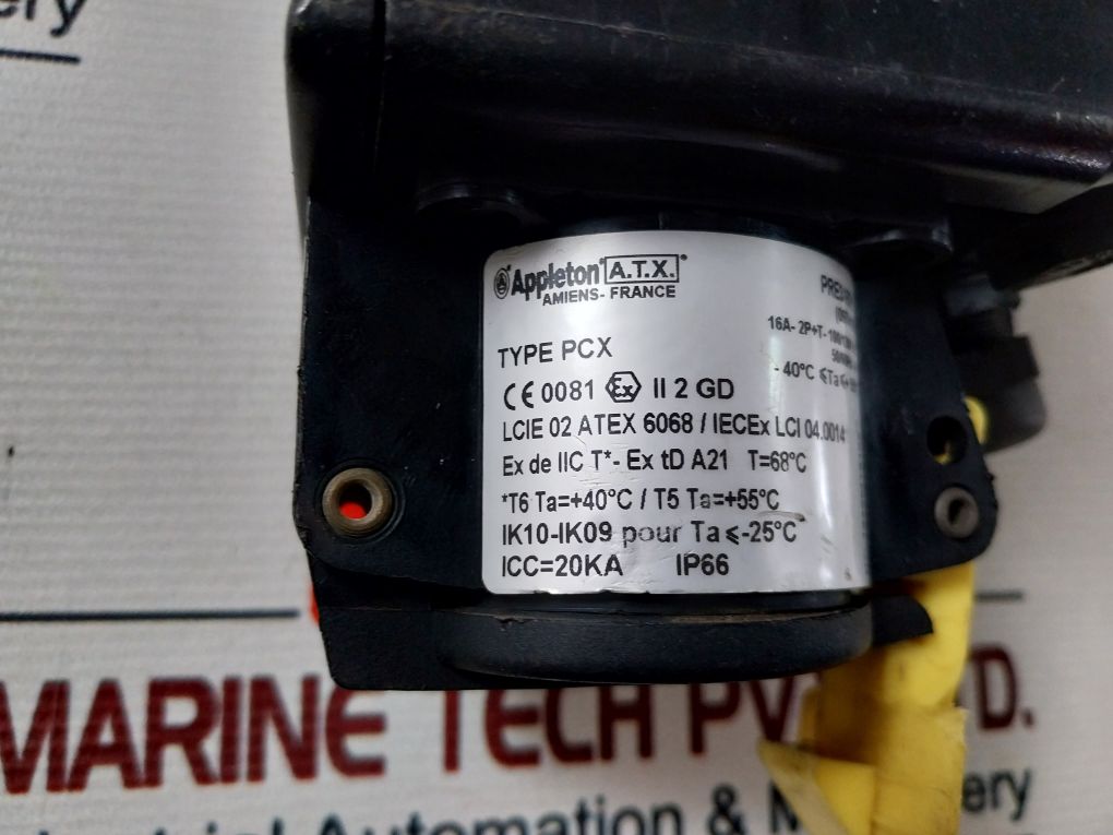 Appleton Pre316Ry Wall Socket Outlet – Aeliya Marine Tech