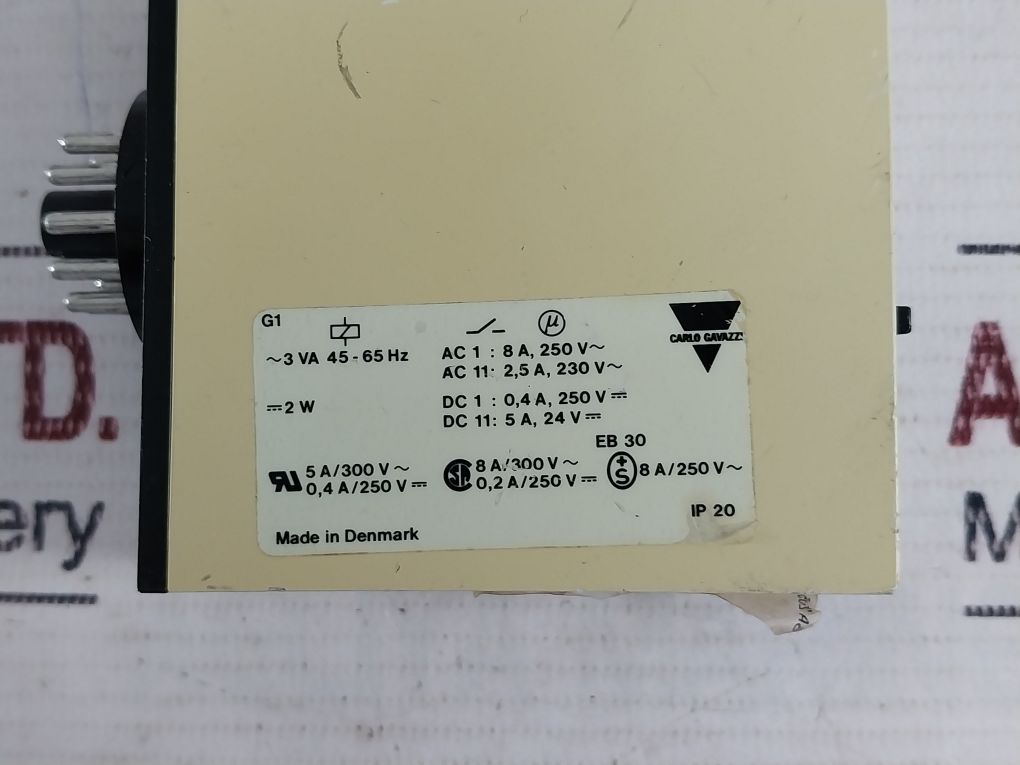 Carlo Gavazzi Sa 205 230 Time Delay Relay With Base 230V 50/60 Hz ...