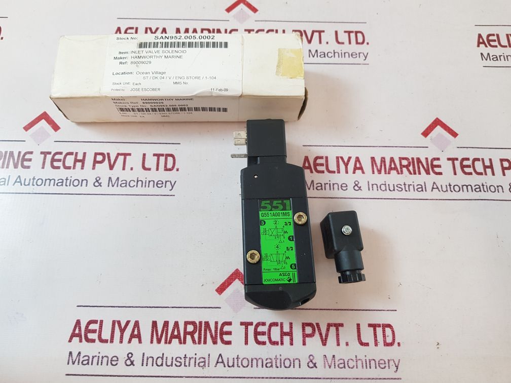 Asco joucomatic g551a001ms solenoid valve 400125-098 – Aeliya Marine Tech