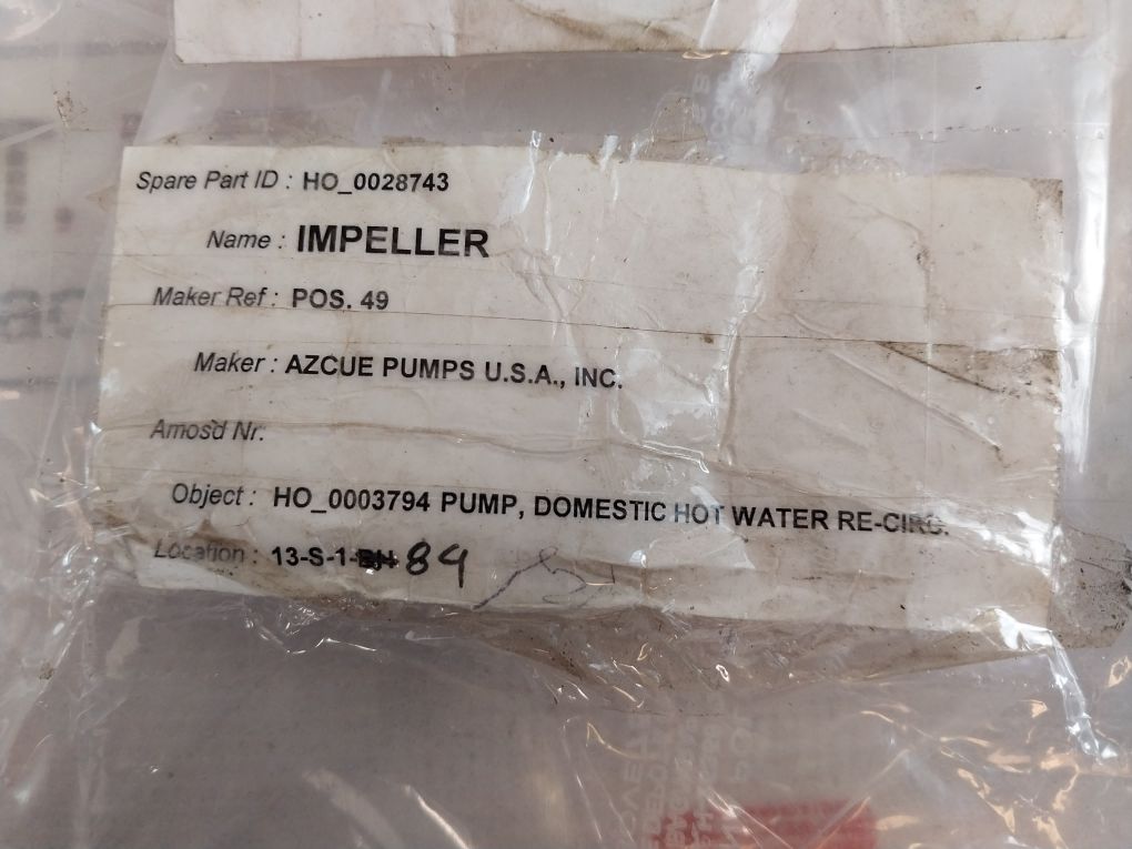 Azcue Pumps Impeller – Aeliya Marine Tech