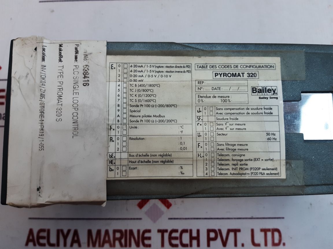 Bailey Pyromat 320 S Temperature Controller – Aeliya Marine Tech®