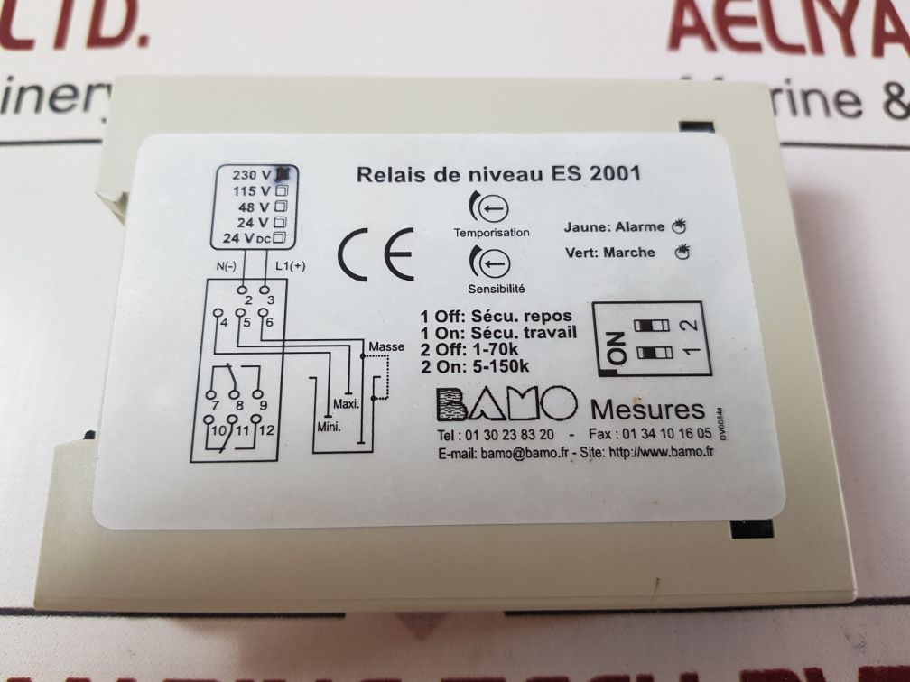 Bamo es2001 resistive level controller – Aeliya Marine Tech
