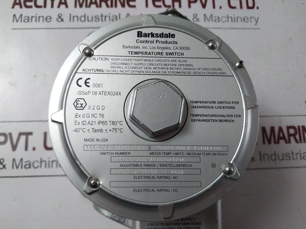 Barksdale T1X-h251S-12-a-ex Temperature Switch – Aeliya Marine Tech