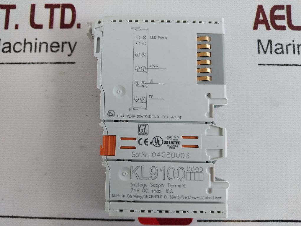 Beckhoff Kl9100 Voltage Supply Terminal – Aeliya Marine Tech