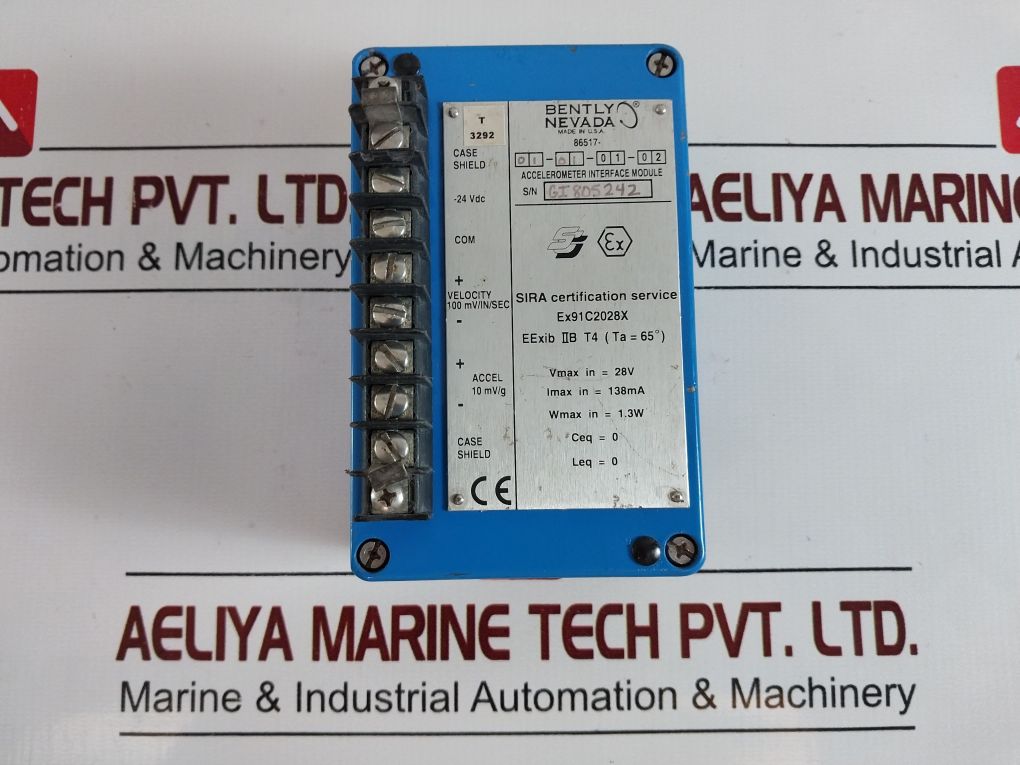 Bently Nevada 86517-01-01-01-02 Accelerometer Interface Module – Aeliya ...
