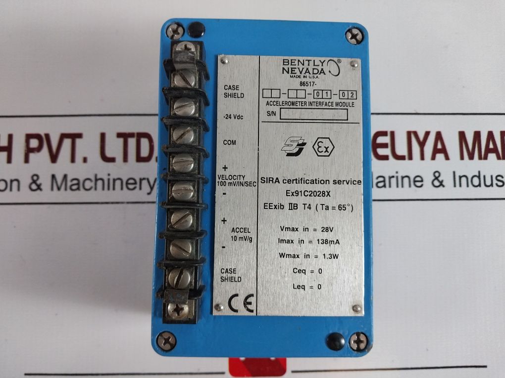 Bently Nevada 86517-01-02 Accelerometer Interface Module – Aeliya ...