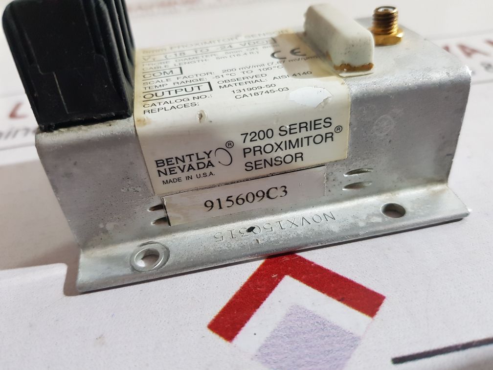 Bently Nevada 7200 Series Proximitor Sensor Vt (-18 To -24 Vdc) 131909 ...