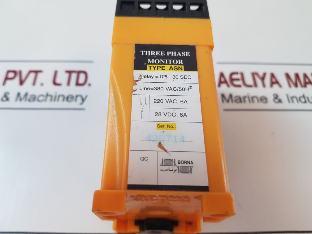 Borna Electronics Asn Three Phase Monitor 380 Vac/50Hz – Aeliya Marine Tech