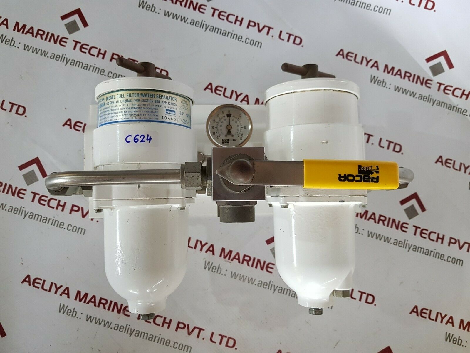 parker 75500max 120gph racor diesel fuel filter/water separator ...