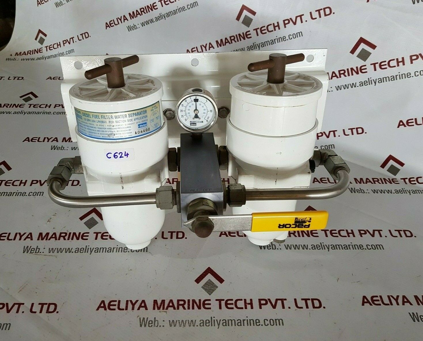 parker 75500max 120gph racor diesel fuel filter/water separator ...