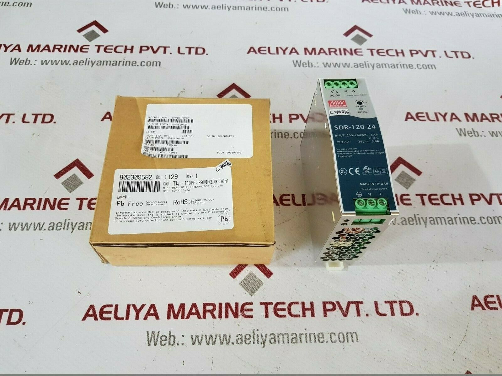 Mean well sdr-120-24 din rail power supply – Aeliya Marine Tech®
