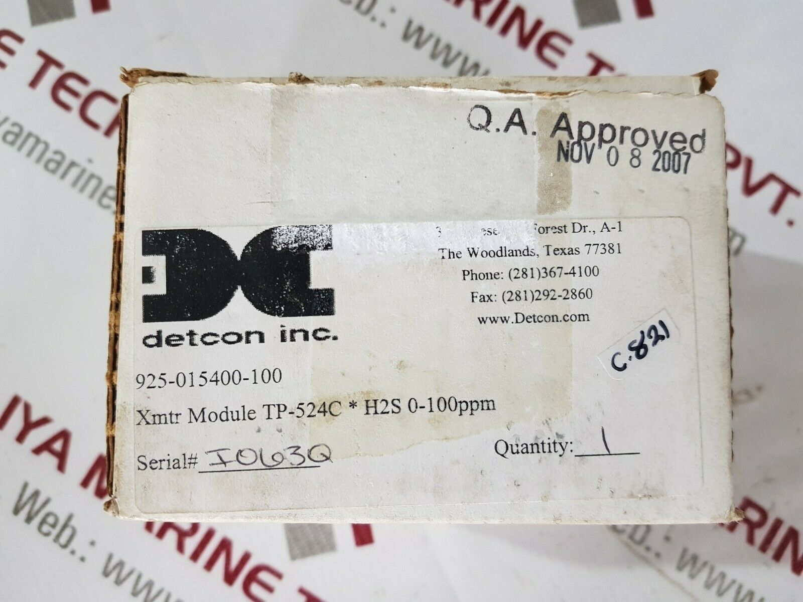 Detcon tp-524c microsafe h2s gas intelligent sensor – Aeliya Marine Tech