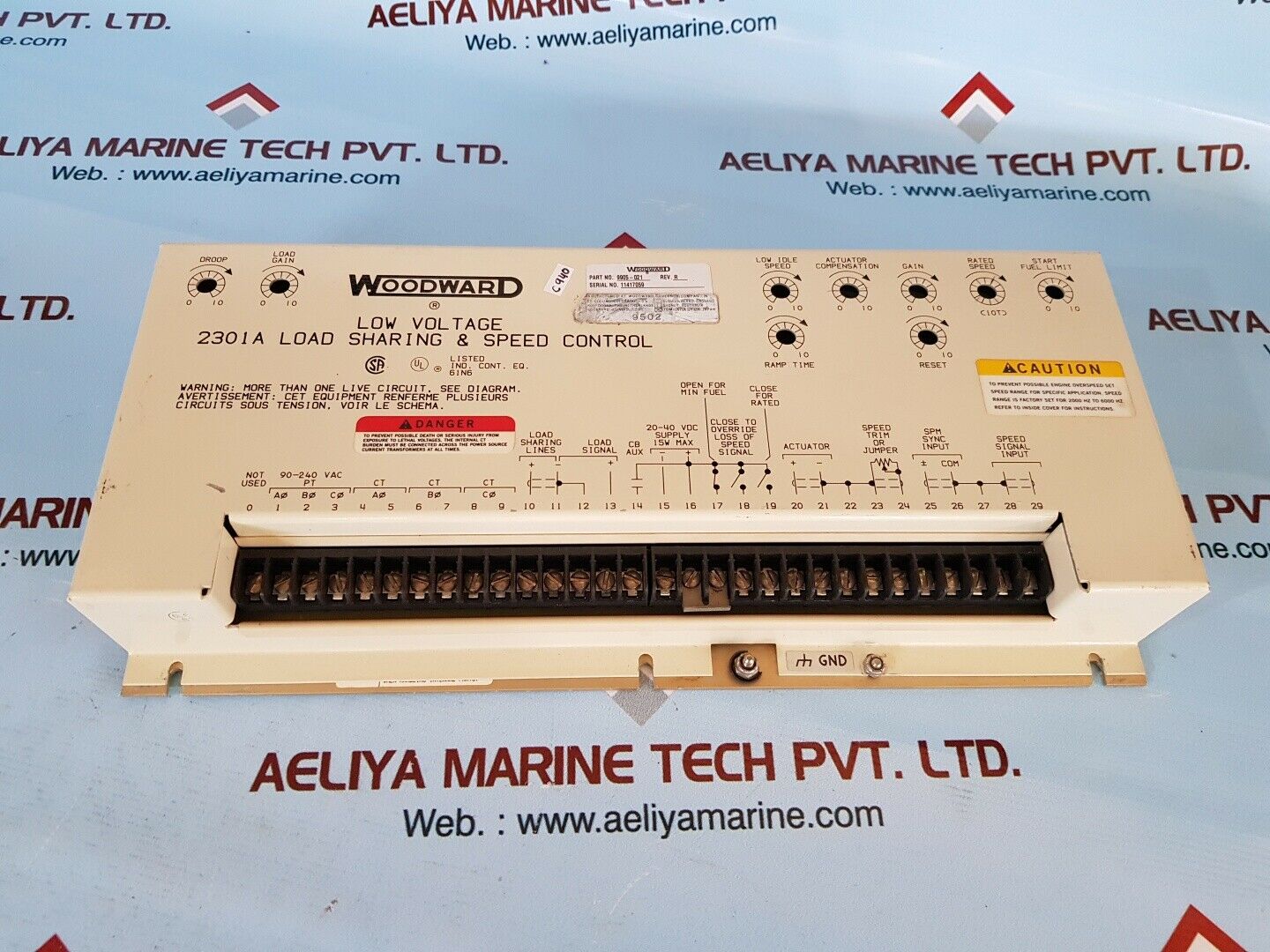Woodward 9905-021 low voltage 2301a load sharing & speed control rev.r ...