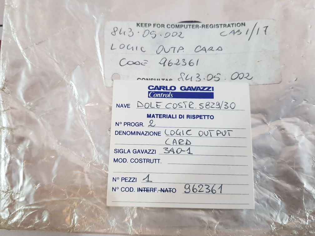 Carlo Gavazzi 340-1 Logic Output Card – Aeliya Marine Tech Pvt Ltd