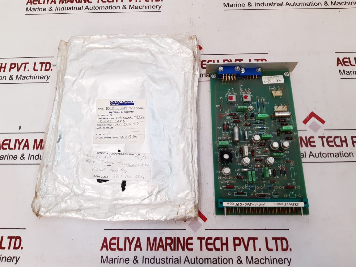 Carlo Gavazzi 362-005-1-0-1 F/V Signal Transducer Card – Aeliya Marine Tech