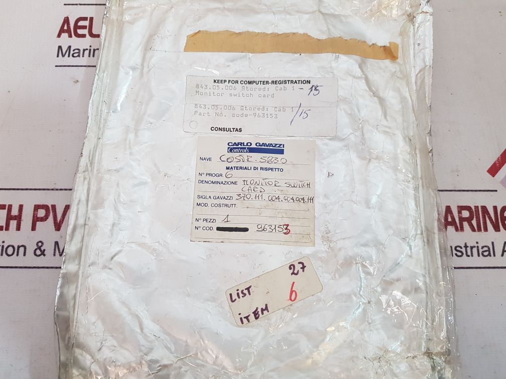 Carlo Gavazzi 6010B-04 Monitor Switch Card – Aeliya Marine Tech