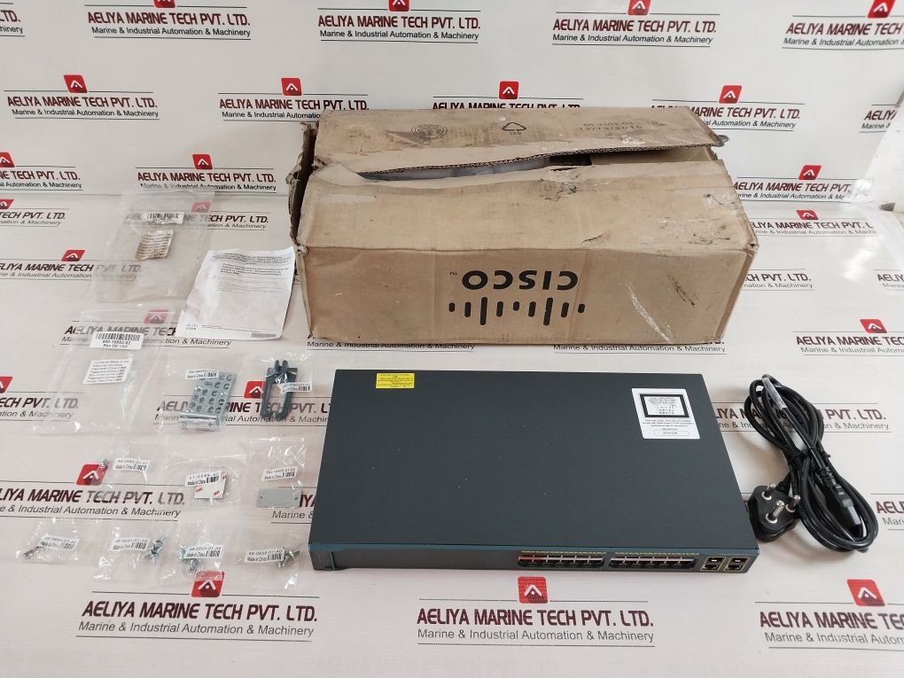Set Cisco Catalyst 2960 Plus Series Ws-c2960+24Tc-1 Switch 100-240V ...