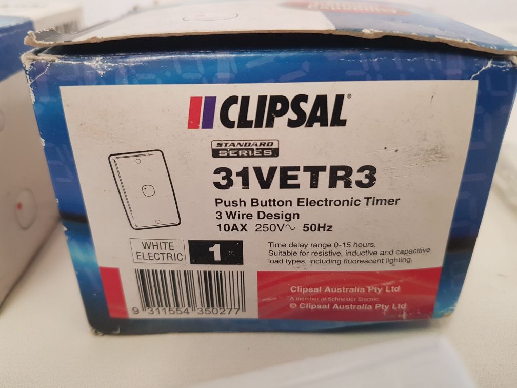 Clipsal 31Vetr3 Time Delay Switch 0-15 Hours, 250V Ac 10A – Aeliya ...