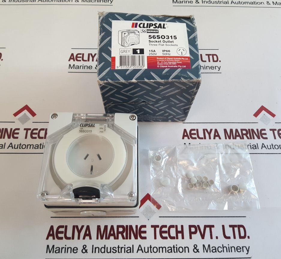 Clipsal 56So315 Socket Outlet, Three Flat Sockets 15A – Aeliya Marine Tech