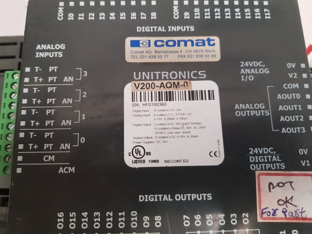 Comat Unitronics V570-aqm-2 Programmable Logic Controller – Aeliya ...