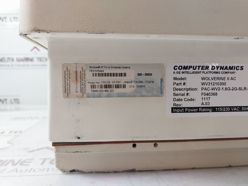 Computer Dynamics Wolverine Ii Ac Display Panel Pac-wv2-1.6G-2G-slr-iop-ac-hdd-x – Aeliya Marine ...