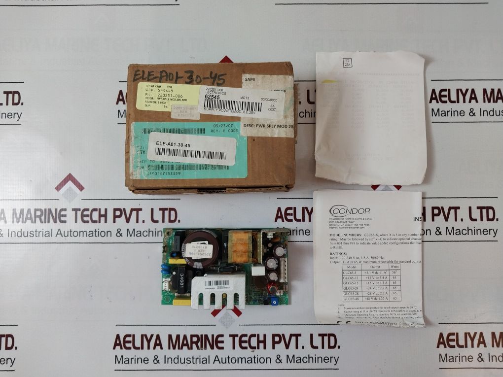 Condor Glc65-28 Dc Power Supply 02-34664-0003 – Aeliya Marine Tech