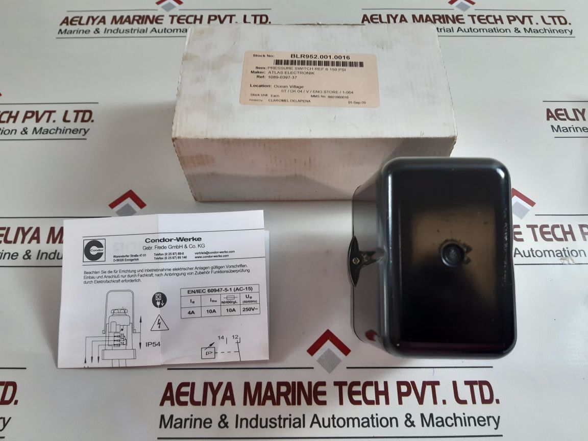 Condor Mdr53/16 Control Pressure Switch – Aeliya Marine Tech